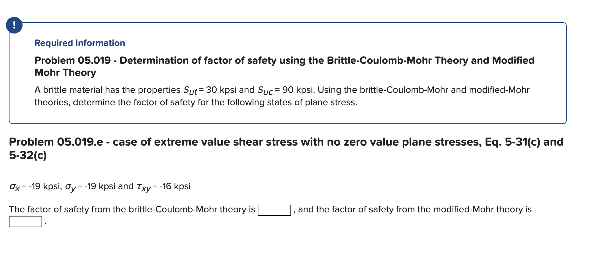 Solved Required information Problem 05.019 - Determination | Chegg.com