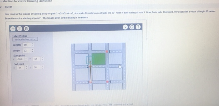 Solved roduction to Vector Drawing Questions Part B avea of | Chegg.com