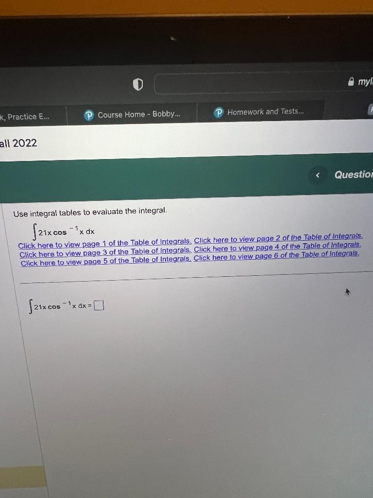 Solved Use integral tables to evaluate the integral. | Chegg.com