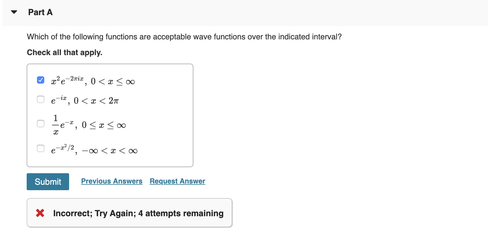 Solved Part A Which of the following functions are | Chegg.com
