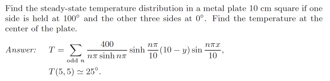 Solved Find the steady-state temperature distribution in a | Chegg.com