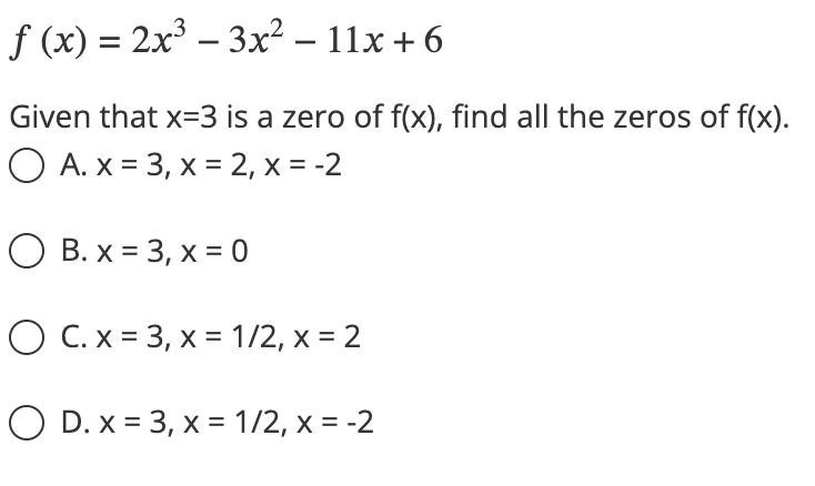 Solved f(x)=x−12g(x)=x3 Find (f∘g)(x) A. 2x3(x−1) B. x(x−1)6 | Chegg.com