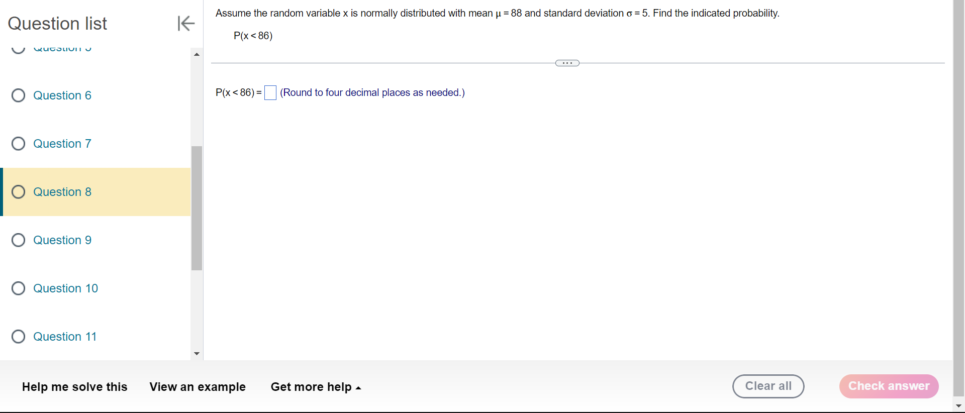 restion list Assume the random variable x is normally | Chegg.com