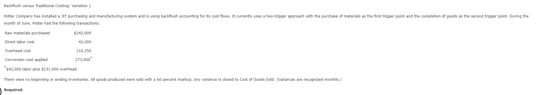 Solved month of June, Potter had the following transactions: | Chegg.com