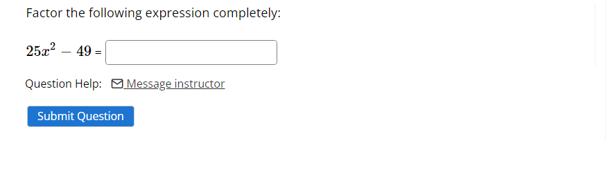 Solved Factor the following expression | Chegg.com