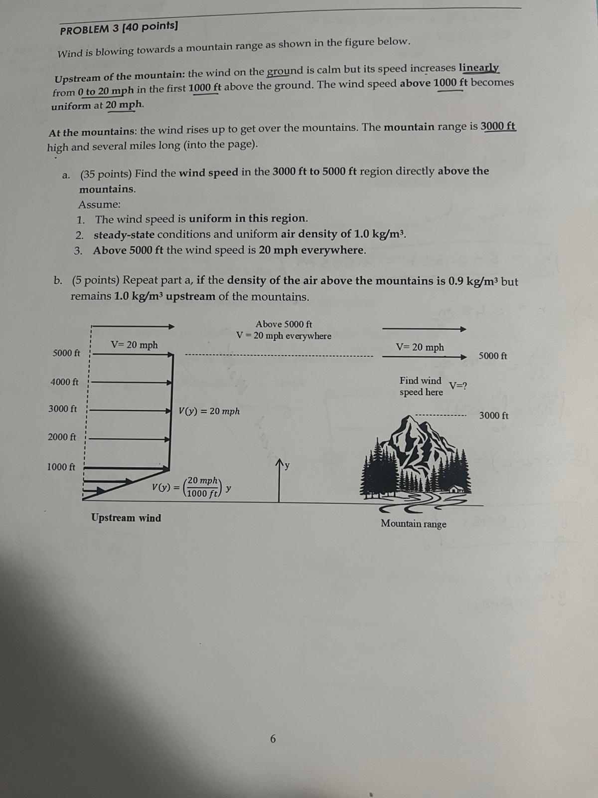 Solved PROBLEM 3 [40 ﻿points]Wind is blowing towards a | Chegg.com