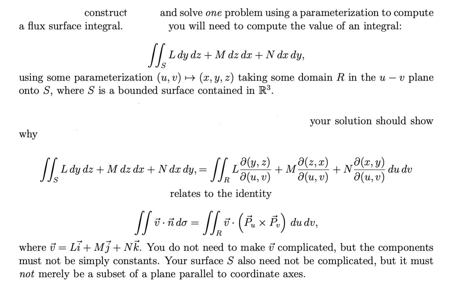 Solved construct a flux surface integral. and solve one | Chegg.com