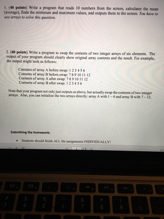 Solved Write a program that reads 10 numbers from the | Chegg.com