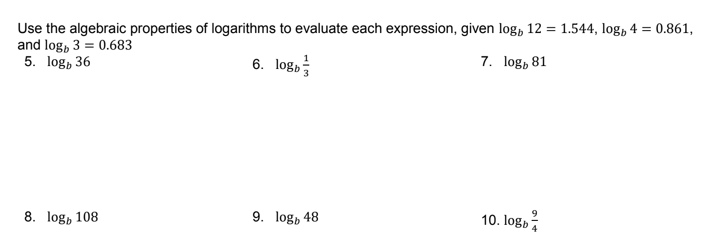 Solved Use the algebraic properties of logarithms to | Chegg.com