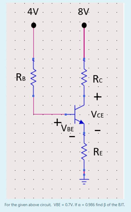Solved 4V . . . . 8V.. ........ .+. . . . VCE + VBET ... .. | Chegg.com