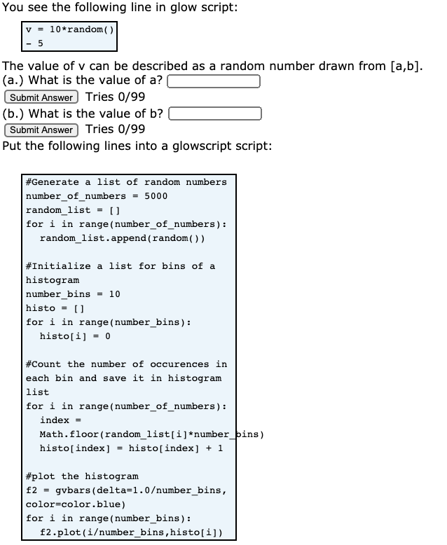 Solved You see the following line in glow script: v = | Chegg.com