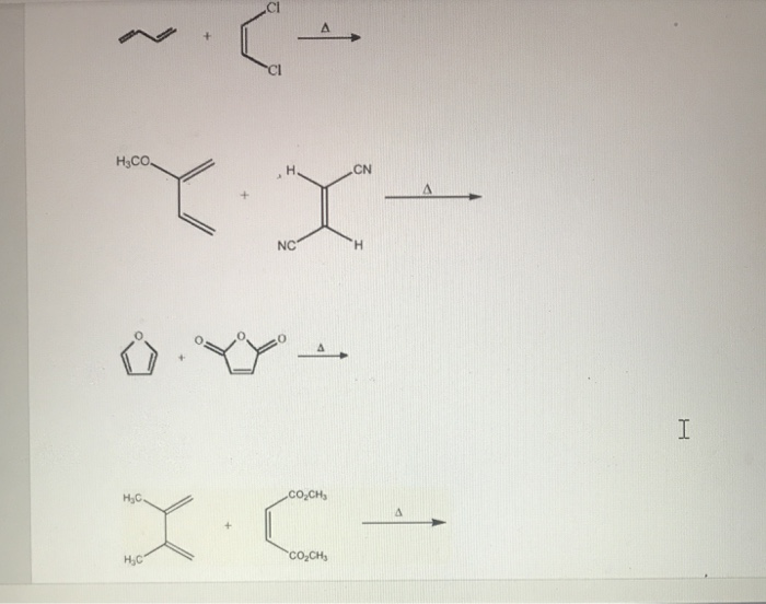 Solved H3CO NC I 2) Draw the structures of diene and | Chegg.com