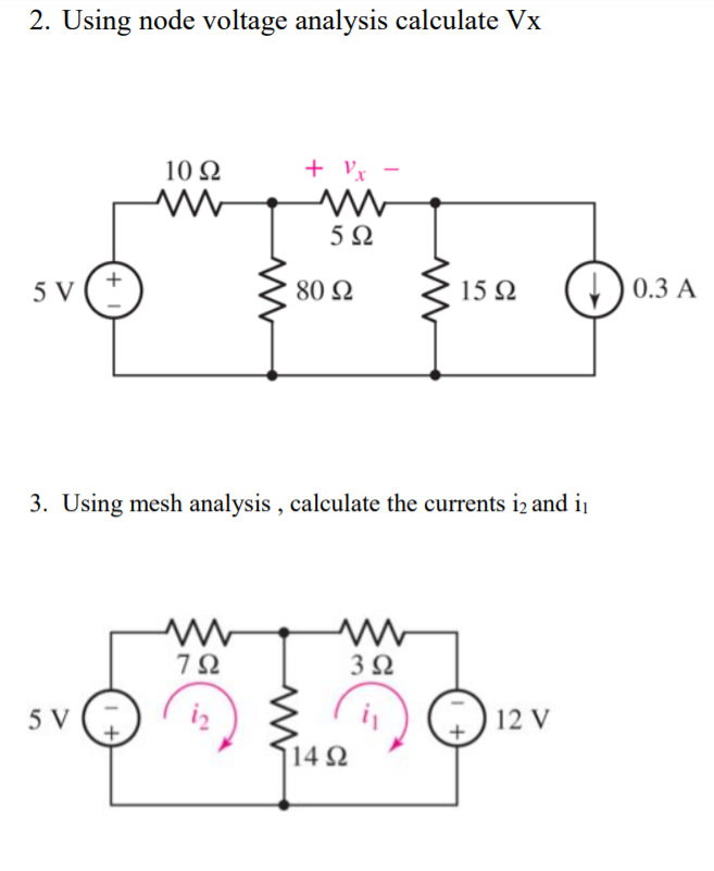 Solved 2. Using node voltage analysis calculate Vx 10Ω rt 5Ω | Chegg.com