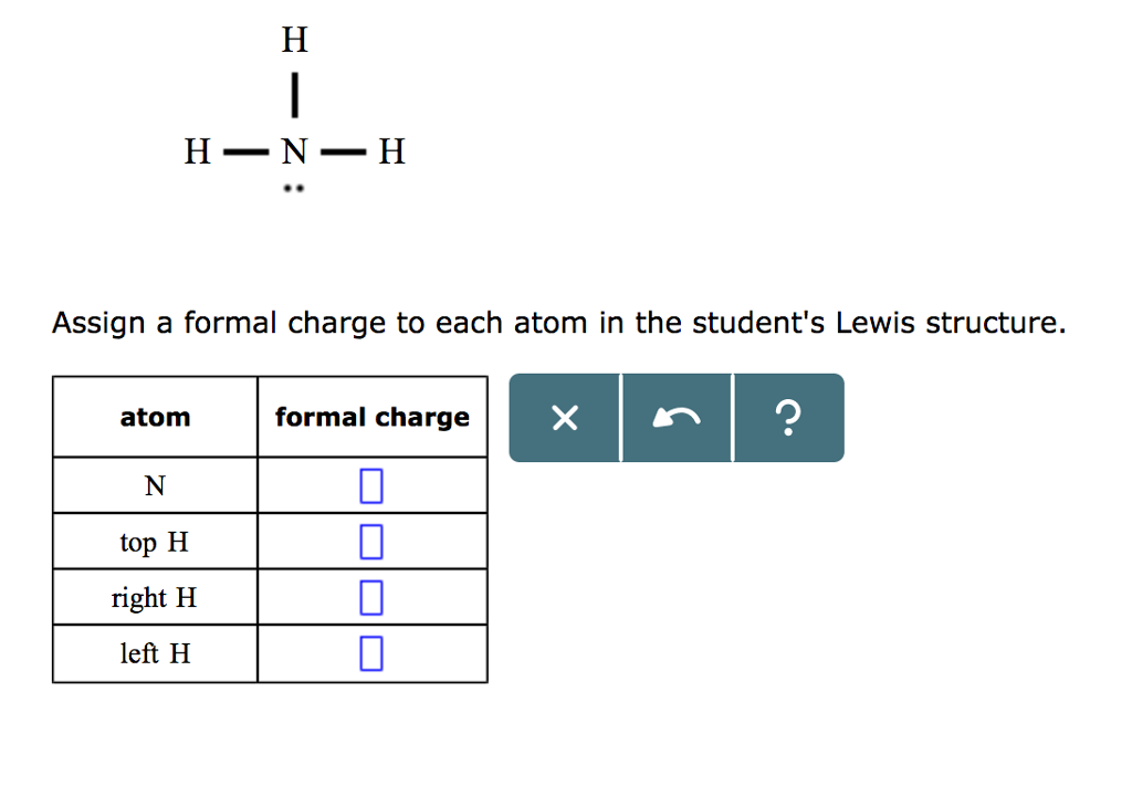 Solved .0 Assign a formal charge to each atom in the | Chegg.com