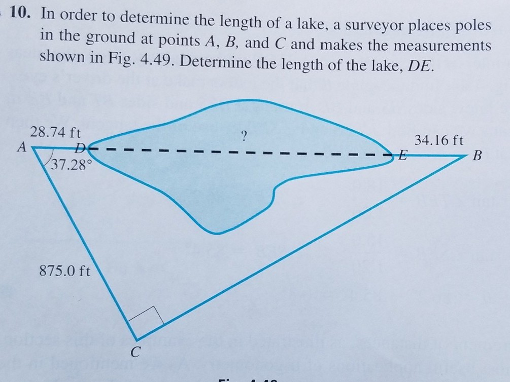 Solved 10. In order to determine the length of a lake, a | Chegg.com