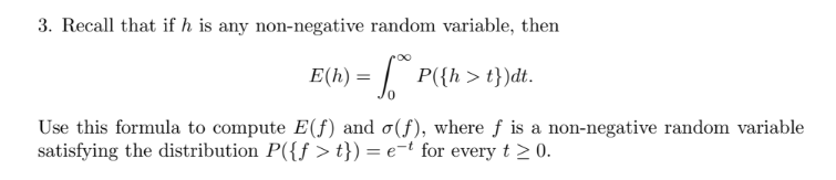 Solved 3. Recall that if h is any non-negative random | Chegg.com