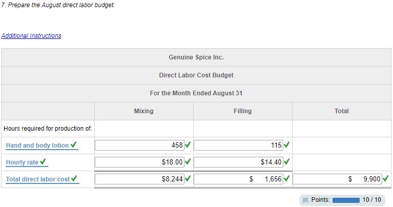 Solved (ALMOST COMPLETED, PLEASE HELP) Genuine Spice Inc. | Chegg.com