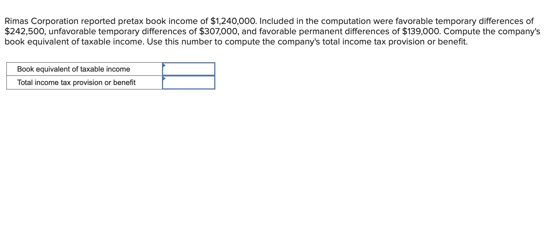 Solved Rimas Corporation Reported Pretax Book Income Of 