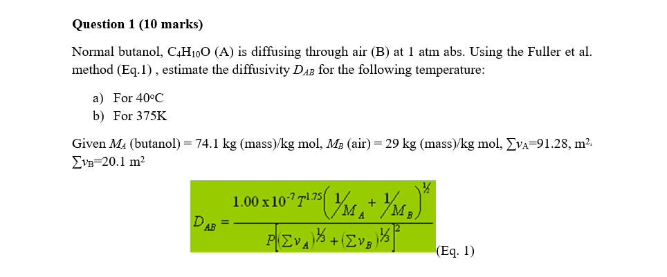 Solved Normal butanol, \\( \\mathrm{C}_{4} \\mathrm{H}_{10} | Chegg.com