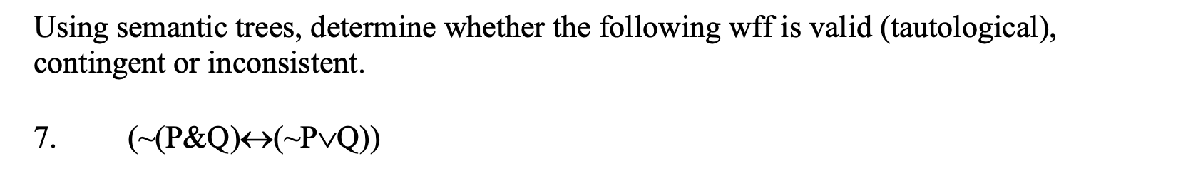 Solved Using semantic trees, determine whether the following | Chegg.com