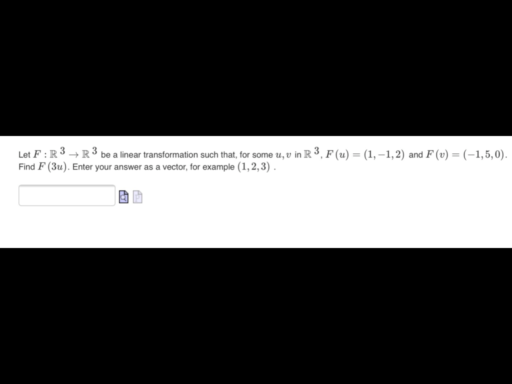 Solved Let F R3 3 →r Be A Linear Transformation Such That