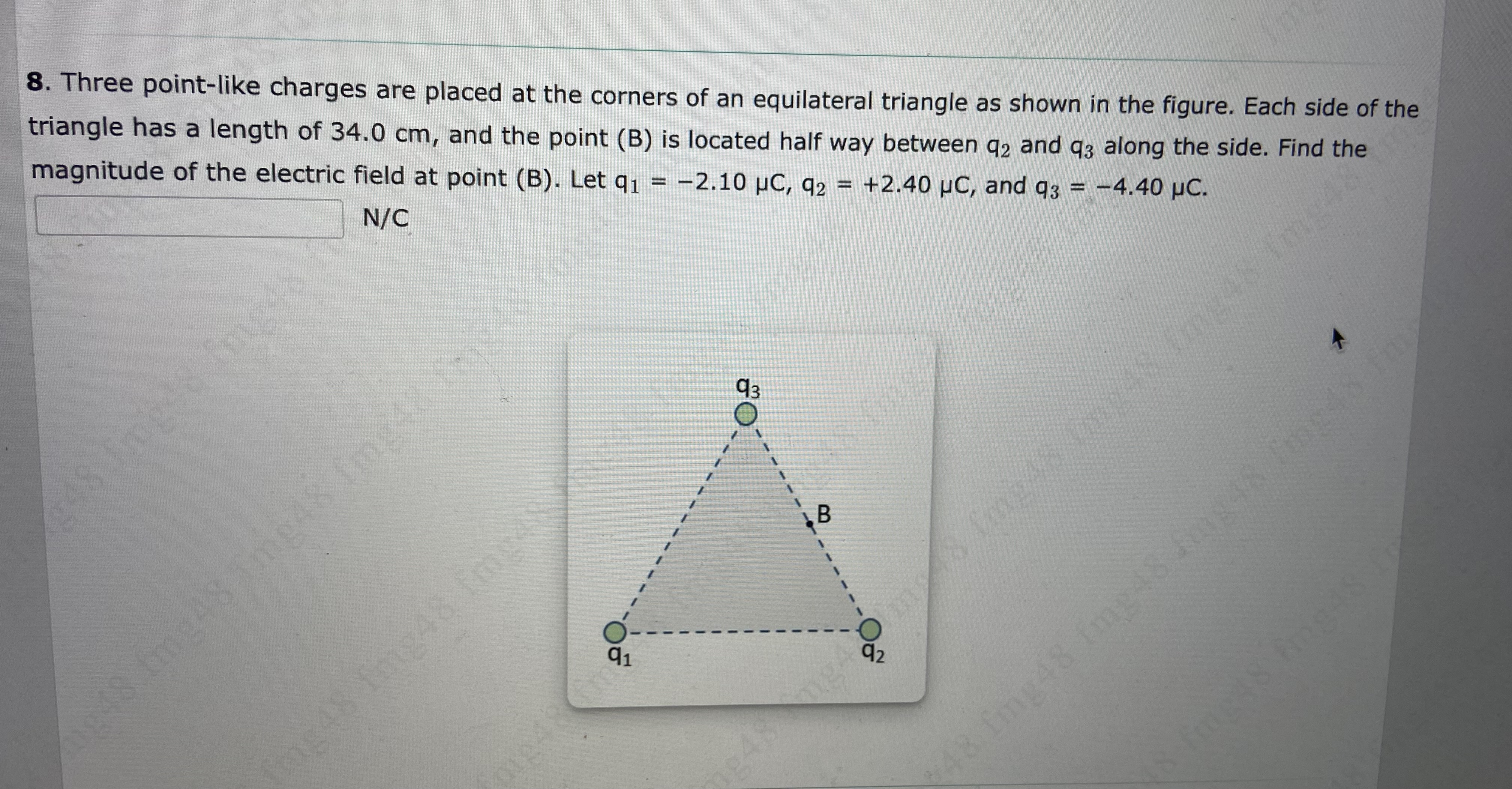 Solved Three point-like charges are placed at the corners of | Chegg.com