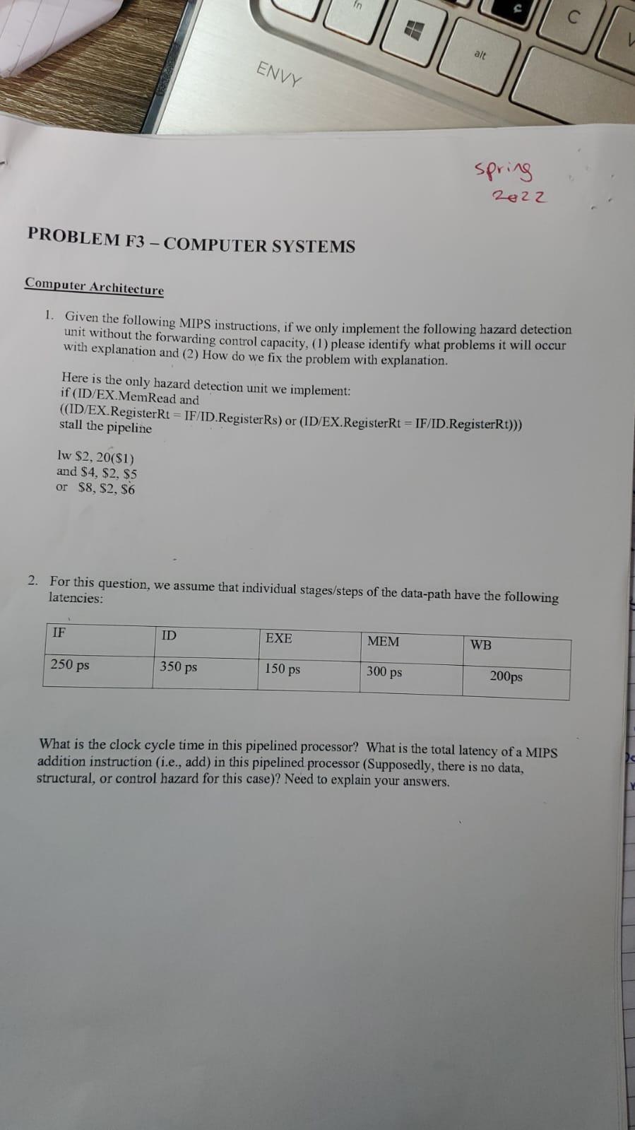 Solved 1. Given the following MIPS instructions, if we only | Chegg.com Solved 1. Given the following MIPS instructions, if we only | Chegg.com