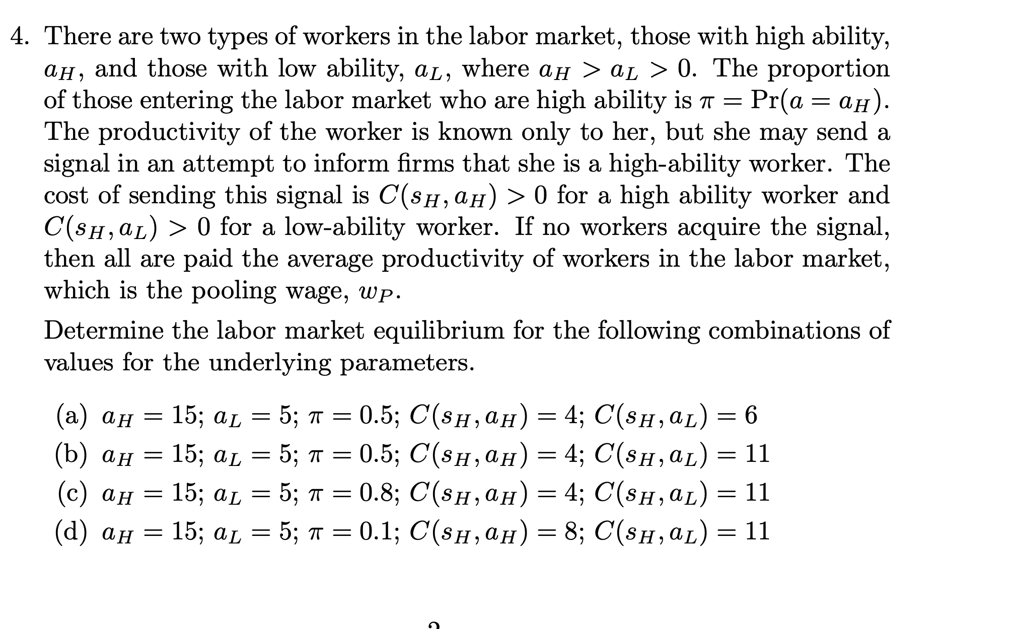 Solved There are two types of workers in the labor market, | Chegg.com