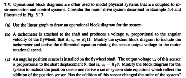 Solved 7.5. Operational block diagrams are often used to | Chegg.com