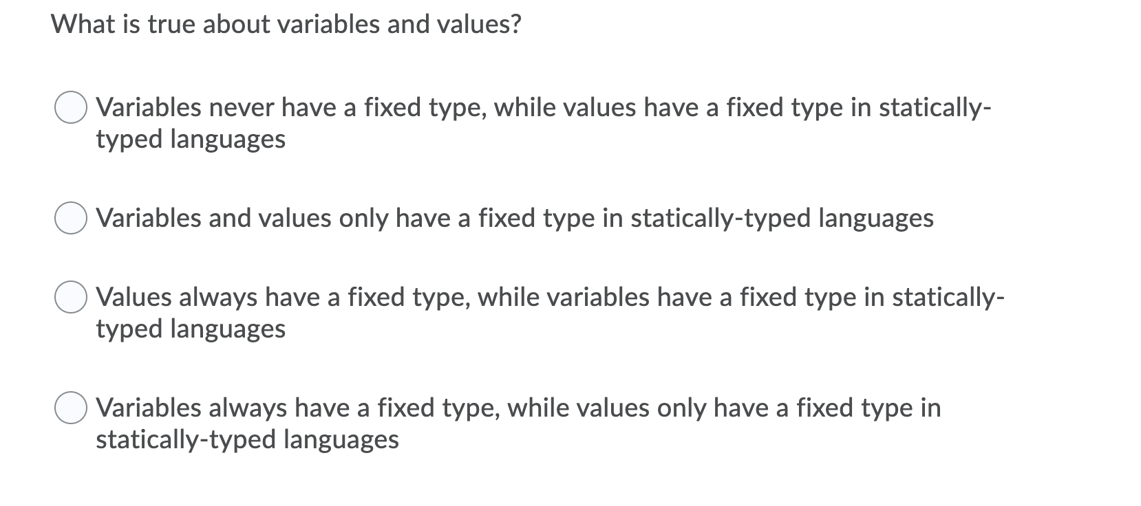 Solved What is a storable value? A value that can only be | Chegg.com