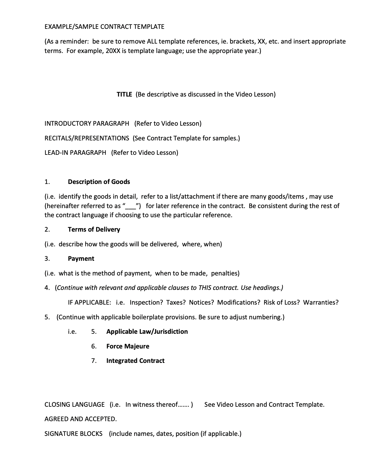 Drafting a Contract Assignment (PLEASE REFER TO THE | Chegg.com