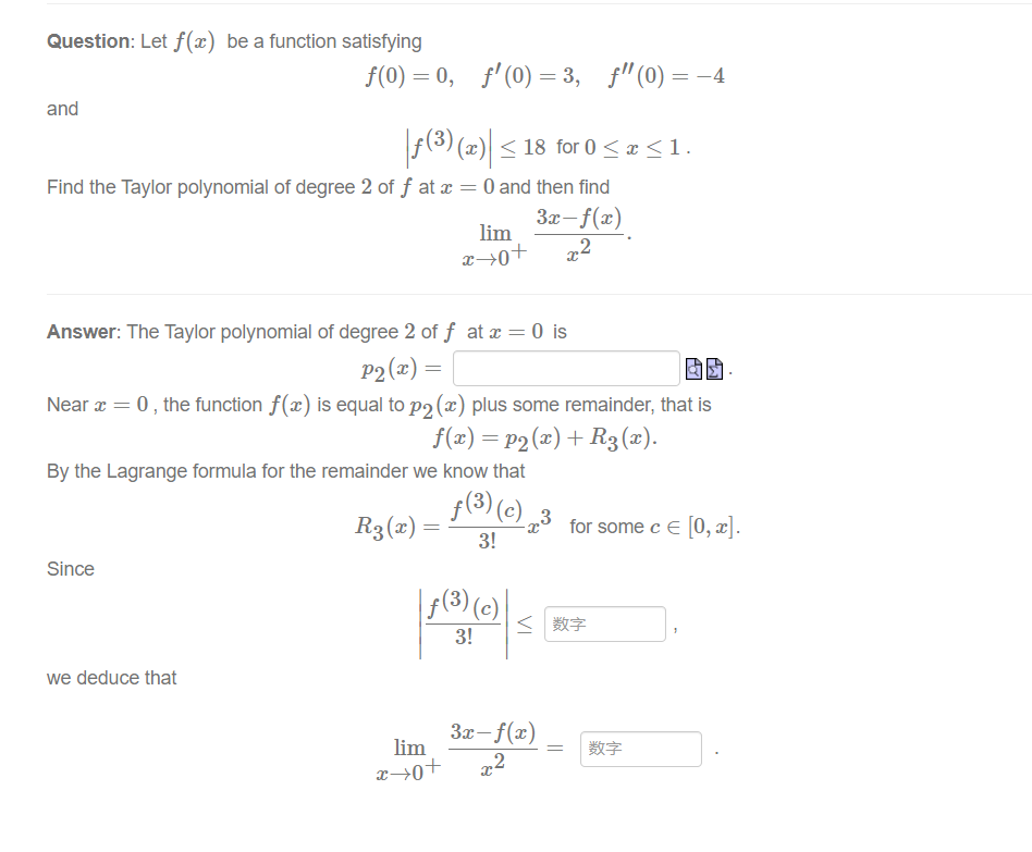 Solved Question: Let f(x) be a function satisfying | Chegg.com