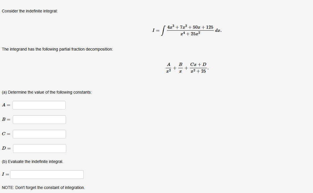 Solved Consider the indefinite | Chegg.com