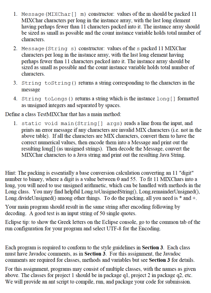 Project 3: (package q3): The MIX computer (Knuth, The | Chegg.com