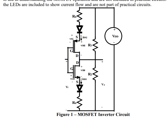 Solved From the schematic for a CMOS inverter given in the | Chegg.com