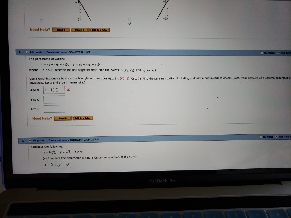 Solved 6. 013 points | Previous Answers SCalcET8 10.1.032 My | Chegg.com