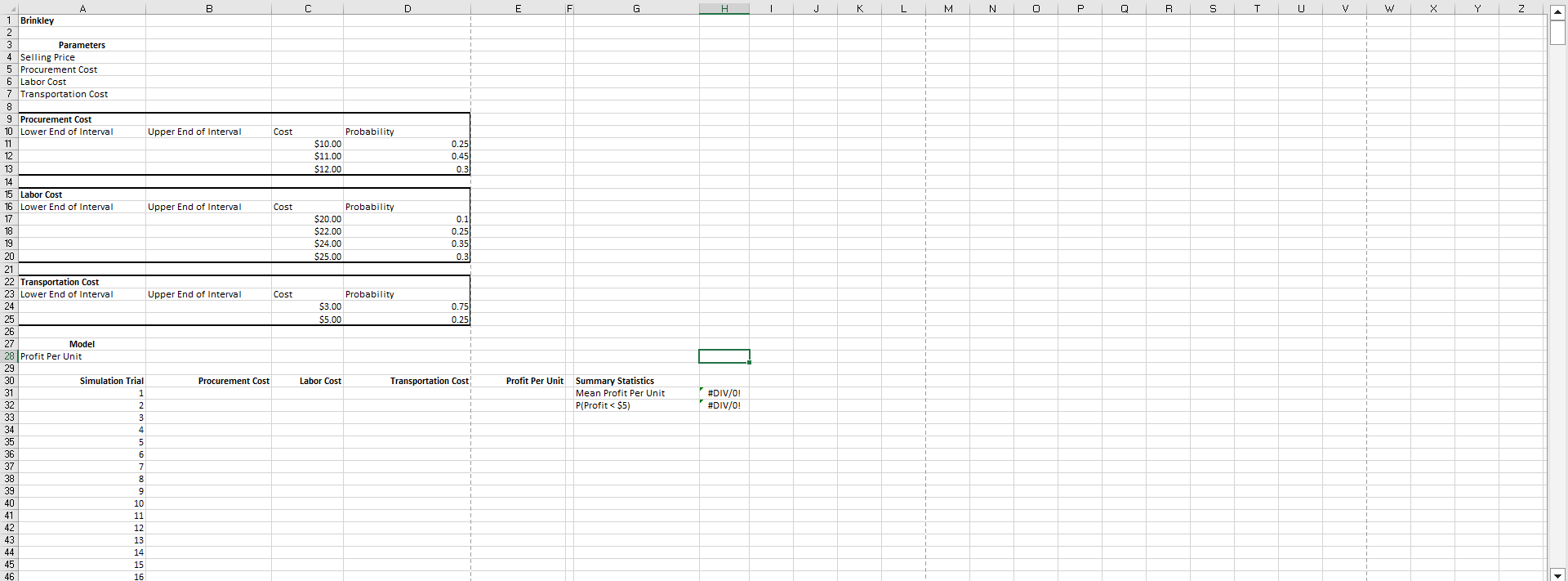 Solved A Compute Profit In Per Unit For The Base Case