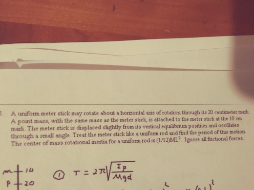 Solved A uniform meter stick may rotate about a horizontal | Chegg.com