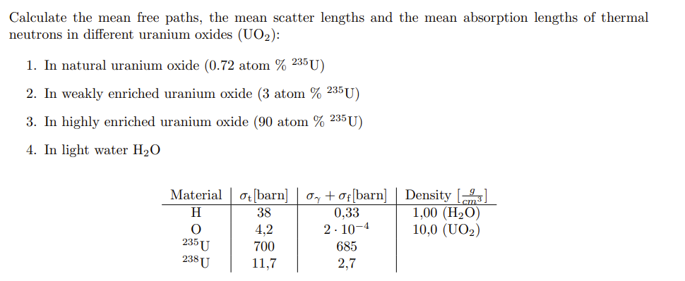 Solved Calculate the mean free paths, the mean scatter | Chegg.com