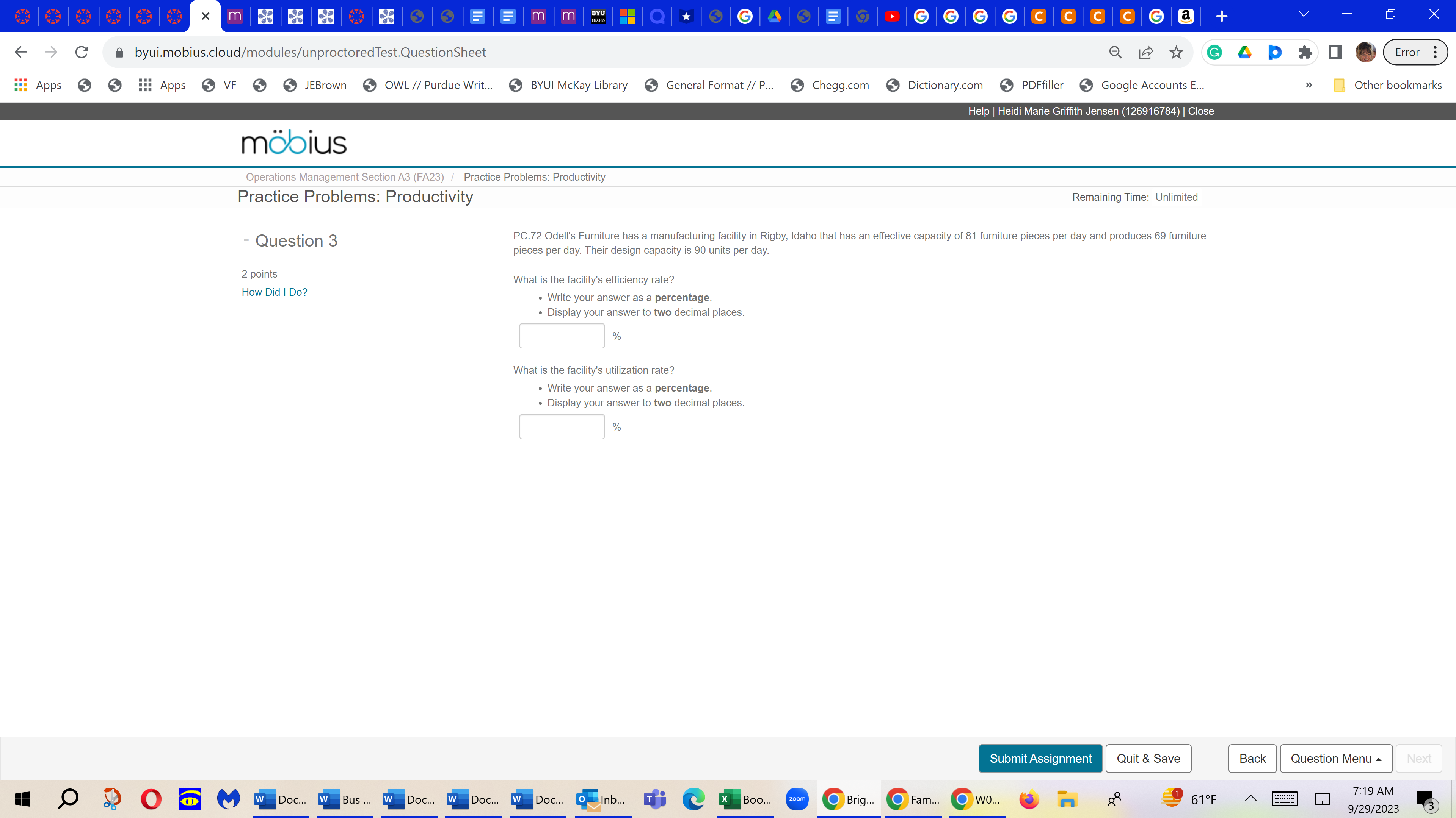 Solved Question 3 2 points How Did I Do? PC.72 Odell's | Chegg.com