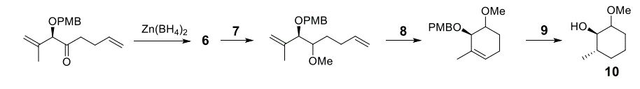 Solved OMe OMe OPMB OPMB Zn(BH4)2 7 8 PMBO 9 Но, 6 Оме 10 | Chegg.com