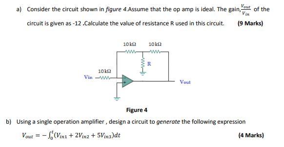 Solved Vout of the a) Consider the circuit shown in figure | Chegg.com