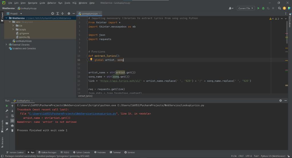 Solved I am having trouble getting this code to run in | Chegg.com