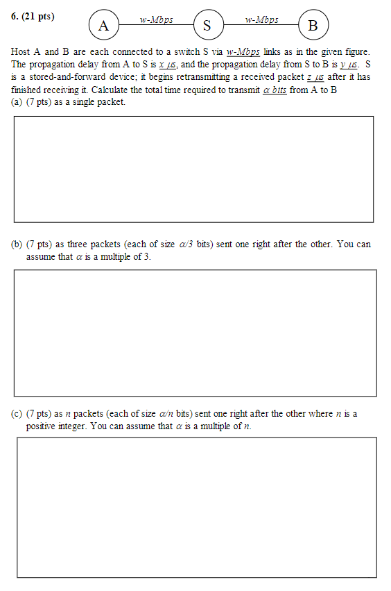 Solved 6. ( Host \\( \\mathrm{A} \\) and \\( \\mathrm{B} \\) | Chegg.com