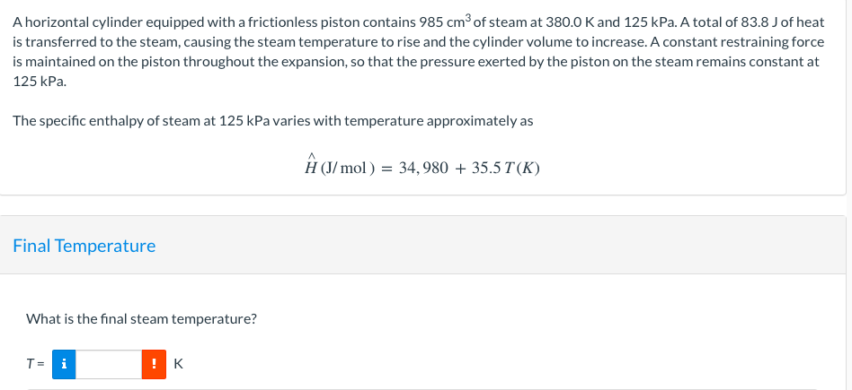 Solved A horizontal cylinder equipped with a frictionless | Chegg.com