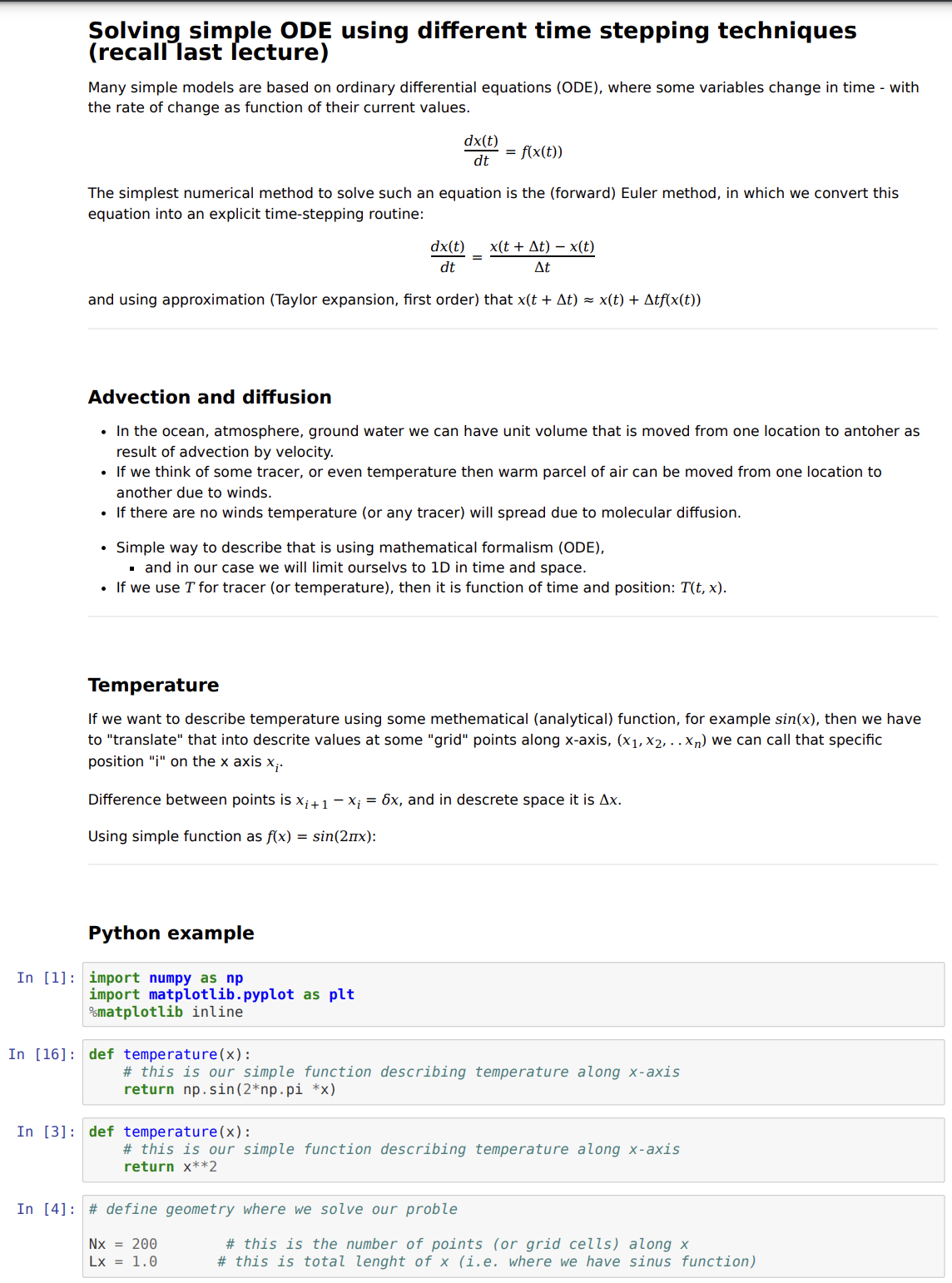 Solved Diffusion Equation Extension Of Our 1d Advection