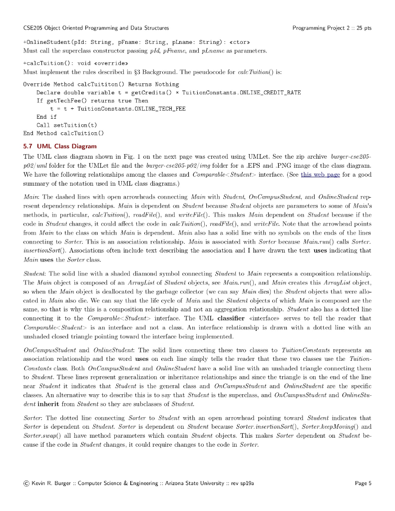 CSE205 Object Oriented Programming and Data | Chegg.com