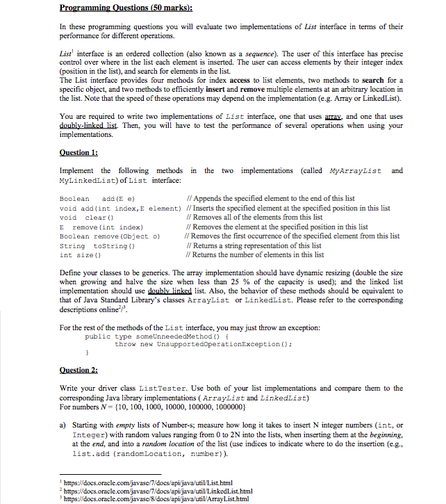 Solved In these programming questions you wi evaluate two | Chegg.com