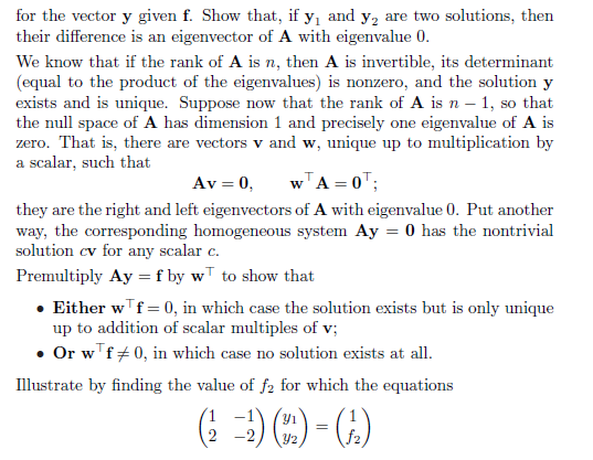 6. The Fredholm Alternative: linear algebra and | Chegg.com
