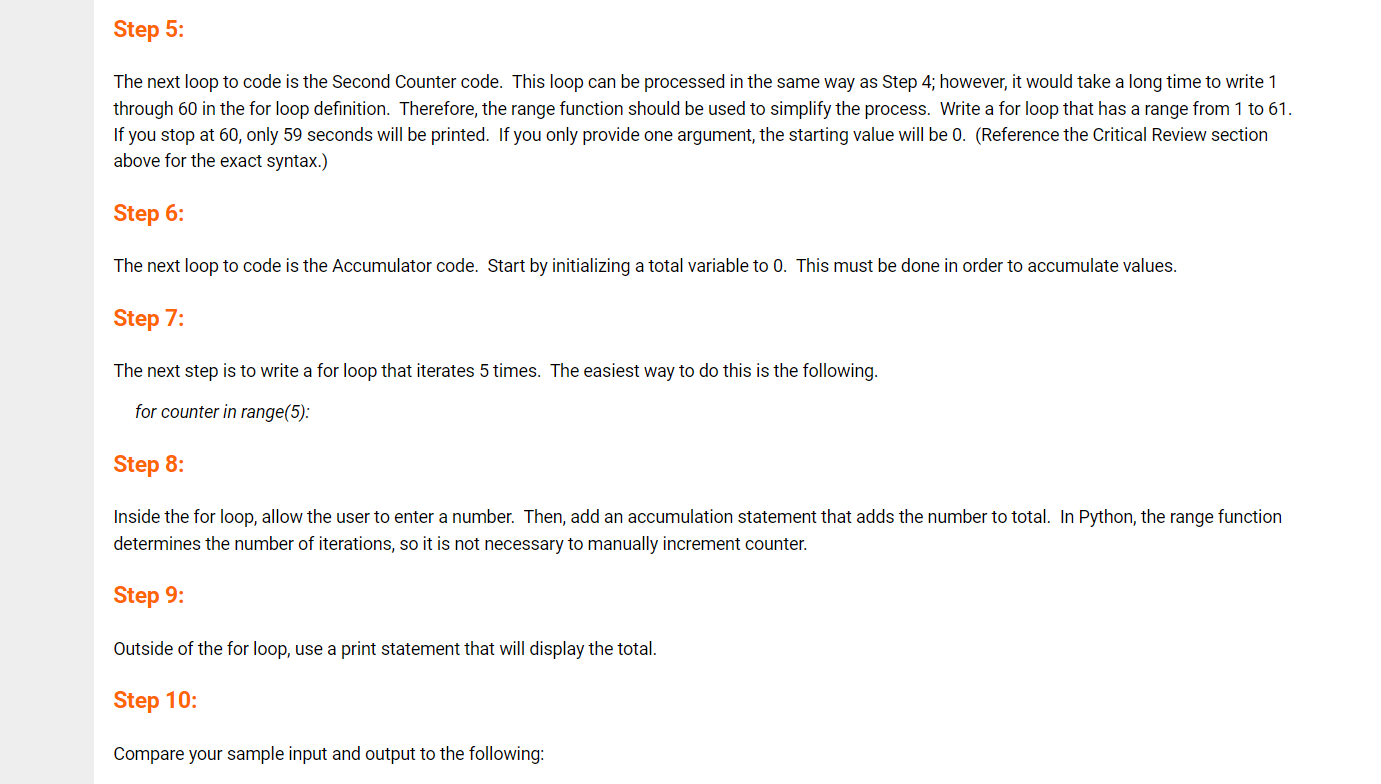 Solved Step 3: Start your program with the following code | Chegg.com